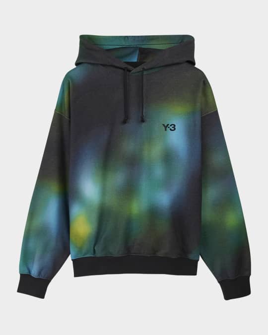 Y-3 Men's Multicolor Allover-Print Hoodie | Neiman Marcus