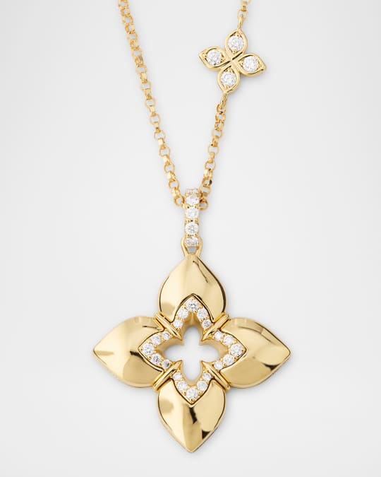 Roberto Coin 18K Yellow Gold Diamond Venetian Princess Necklace ...