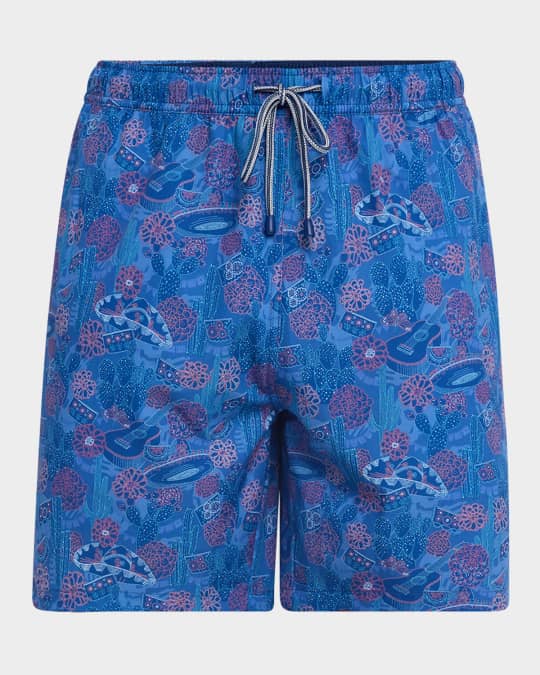 Peter Millar Men's Day of the Dead Swim Trunks | Neiman Marcus