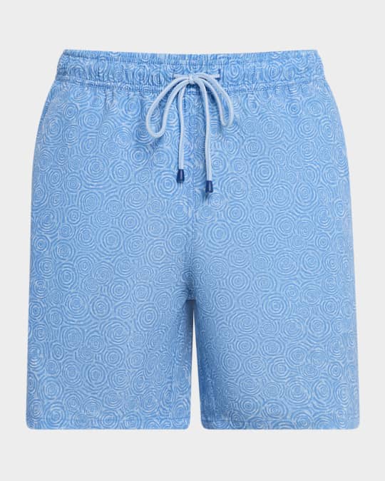 Peter Millar Men's Ripple Effect Swim Trunks, 7" Inseam | Neiman Marcus