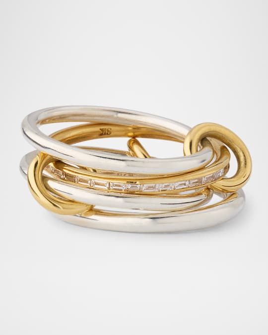 Spinelli Kilcollin Kira SG Ring with Diamonds in 18K Gold and Sterling ...