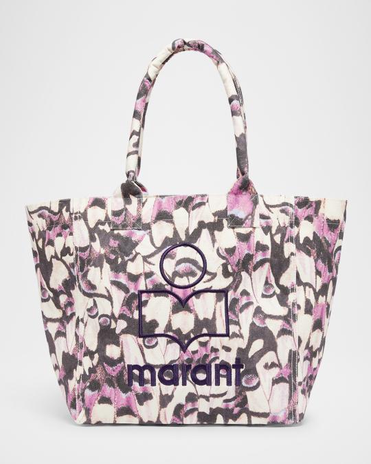 Isabel Marant Yenky Small Butterfly-Print Canvas Tote Bag | Neiman Marcus