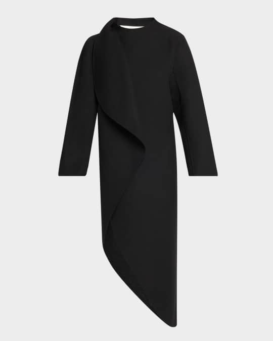 ALAIA Asymmetric Wrap Long Coat | Neiman Marcus
