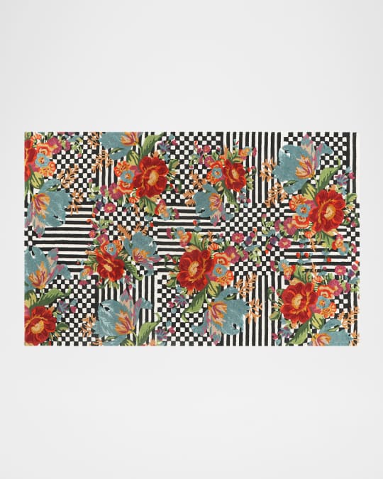 MacKenzie-Childs Courtly Flower Market Rug, 5' x 8' | Neiman Marcus