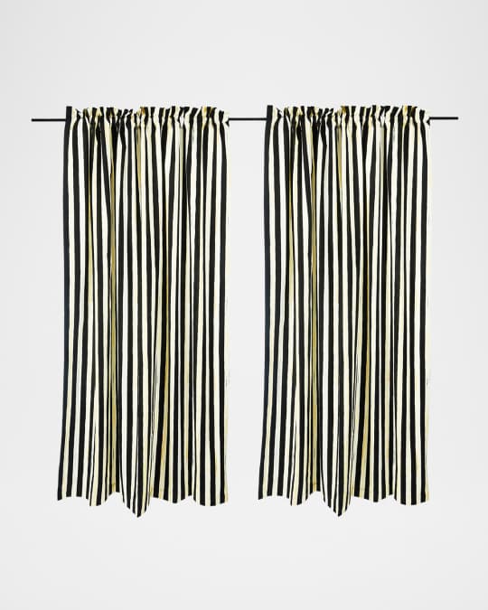 MacKenzie-Childs Courtly Stripe Light-Filtering Curtain Panel, 52" x 84 ...
