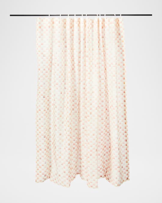 MacKenzie-Childs Rosy Check Shower Curtain | Neiman Marcus