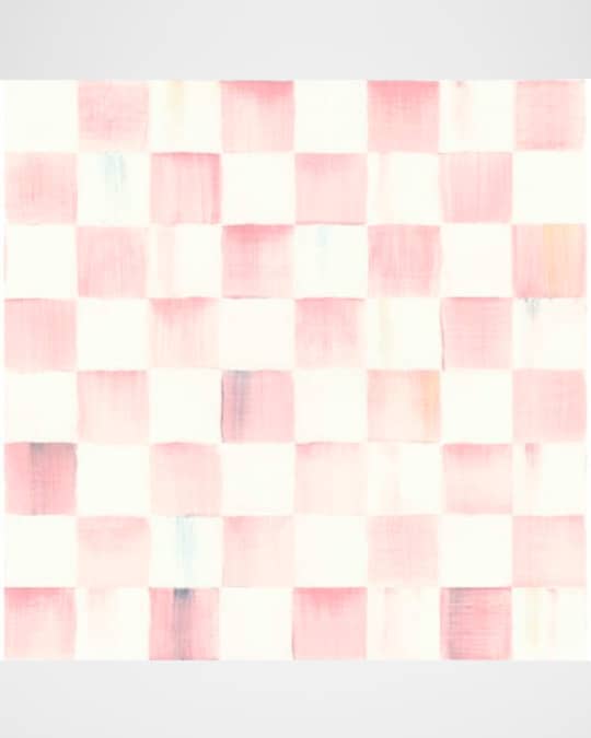 MacKenzie-Childs Rosy Check Wallpaper, 20.5" x 32.8' | Neiman Marcus