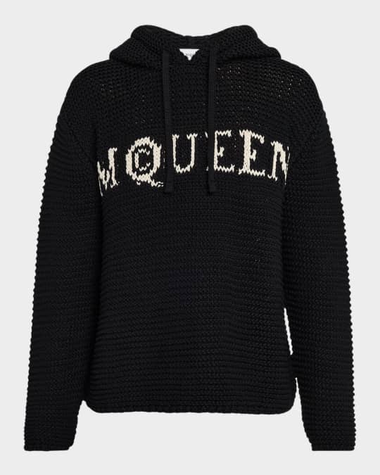 McQueen Men's Logo Cropped Hoodie | Neiman Marcus