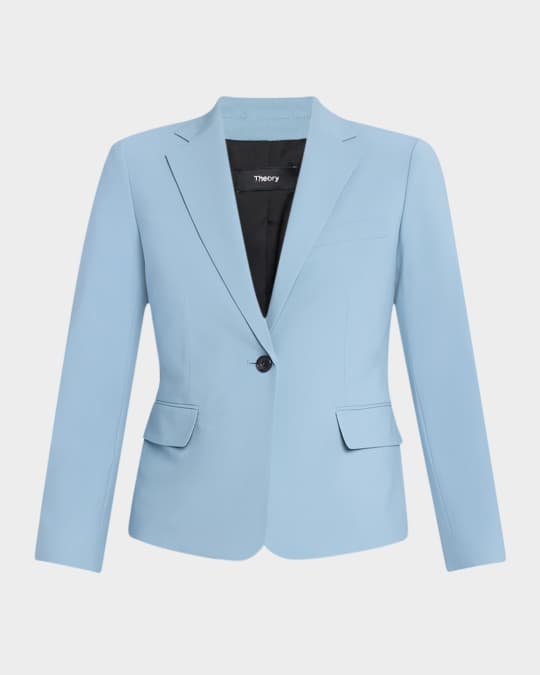 Theory Slim One-Button Jacket | Neiman Marcus