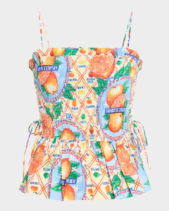 Damson Madder Marina Orange Wrappers Cami | Neiman Marcus
