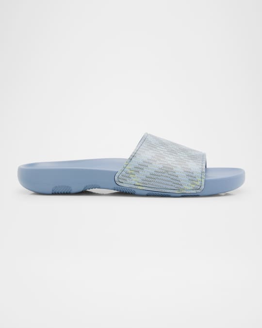 Burberry Men's Check Slide Sandals | Neiman Marcus