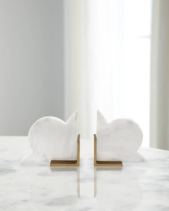 Worlds Away Odum Marble Bookends | Neiman Marcus