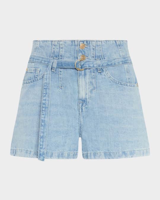7 for all mankind Belted Shorts | Neiman Marcus