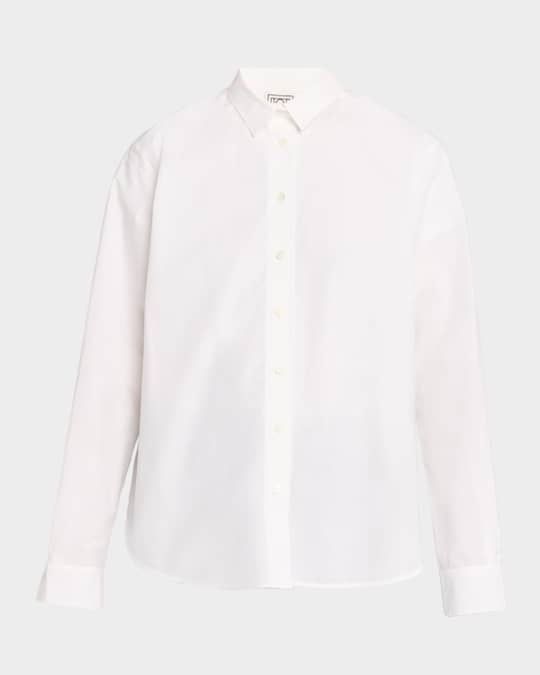 Toteme Signature Cotton Button-Down Shirt | Neiman Marcus