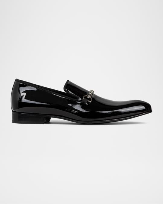 Donald Pliner Men's Patent Leather Bit Loafers | Neiman Marcus
