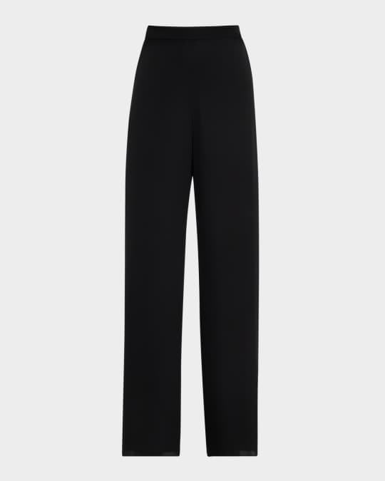 Ungaro Wide-Leg Stretch Georgette Pants | Neiman Marcus