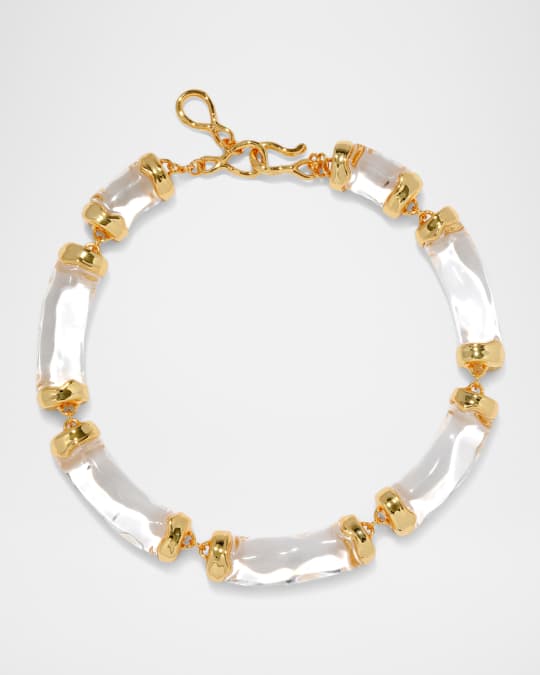 Alexis Bittar Liquid Lucite Pillow Link Necklace | Neiman Marcus