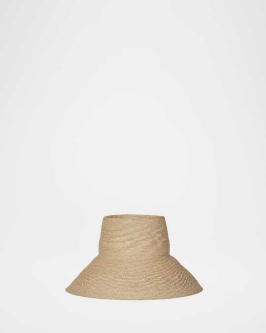 Janessa Leone Suni Straw Wide Brim Bucket Hat | Neiman Marcus