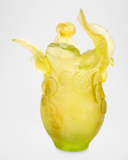 Daum Citrus Magnum Crystal Vase - 20" | Neiman Marcus