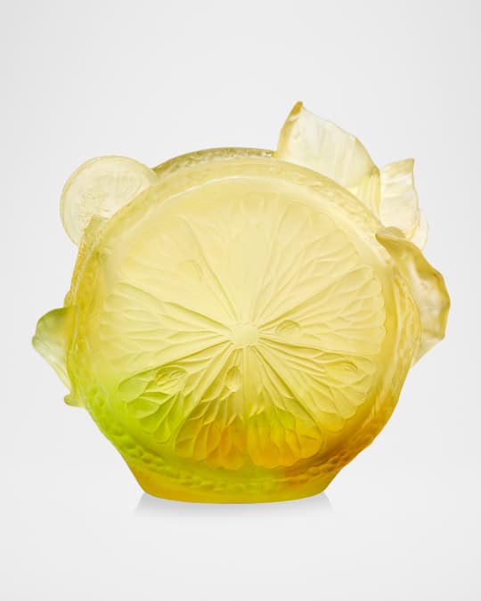 Daum Citrus Medium Crystal Vase - 9.5" | Neiman Marcus