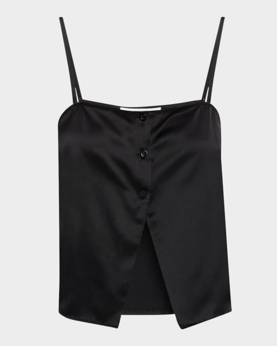 FRAME The Silk Button Cami Top | Neiman Marcus