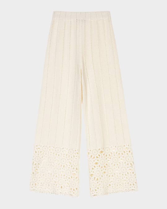 Maje Pomyna Crochet Pants | Neiman Marcus