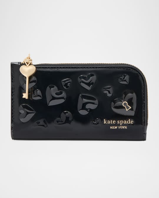 kate spade new york key to my heart small bifold patent embossed wallet ...