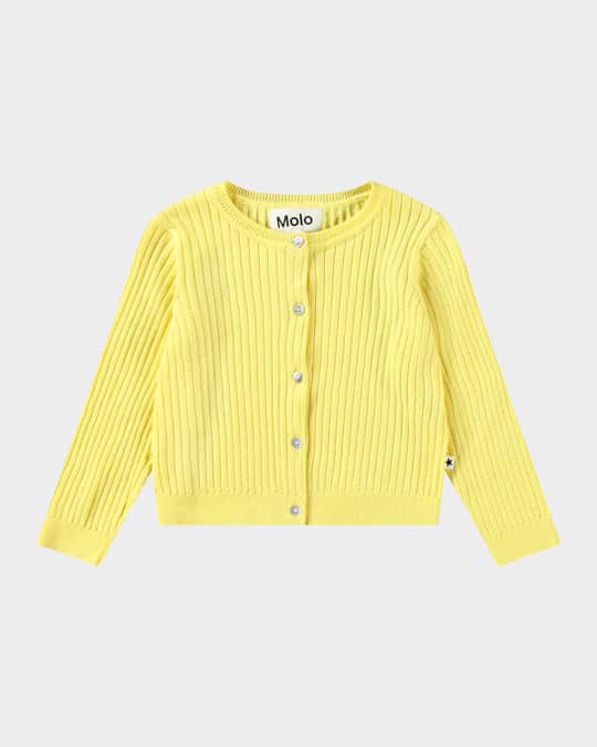 Molo Girl's Gabby Ribbed Cardigan, Size 6M-2 | Neiman Marcus