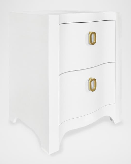 Worlds Away Helena 2-Drawer Linen Side Table | Neiman Marcus