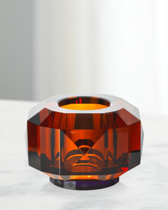 Reflections Copenhagen Texas Supreme Amber Tealight Holder | Neiman Marcus