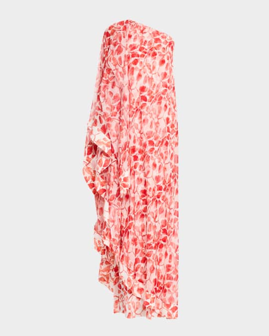 Chiara Boni La Petite Robe Toin One-Shoulder Chiffon Draped Gown ...
