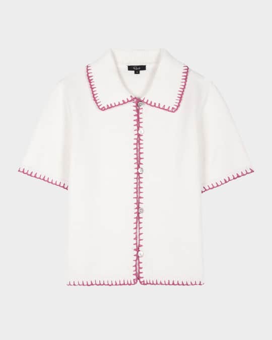 Rails Maliah Contrast-Trim Cardigan | Neiman Marcus