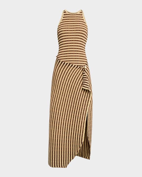 Nanushka Aliki Sleeveless Wrap Dress | Neiman Marcus