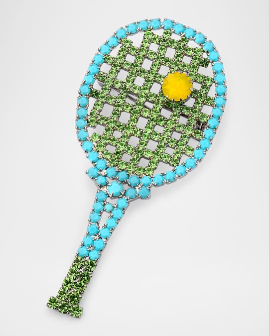Elizabeth Cole Mini Racquet Pin | Neiman Marcus
