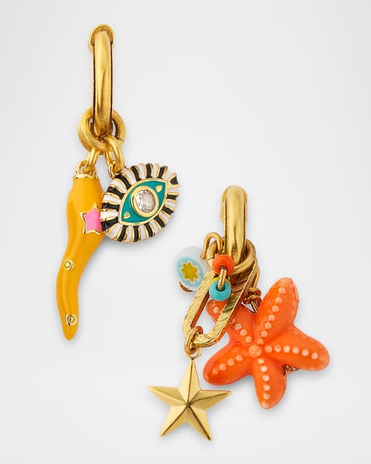 Elizabeth Cole Staryu Earrings with Charms | Neiman Marcus