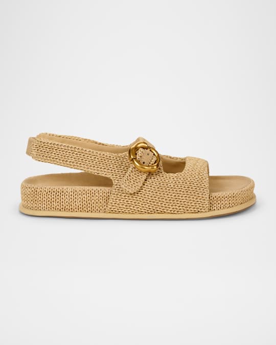 Cult Gaia Brielle Sporty Buckle Slingback Sandals | Neiman Marcus