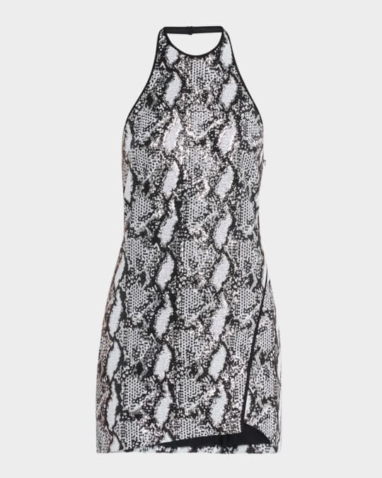 Iro Allany Sequined Halter Mini Dress | Neiman Marcus