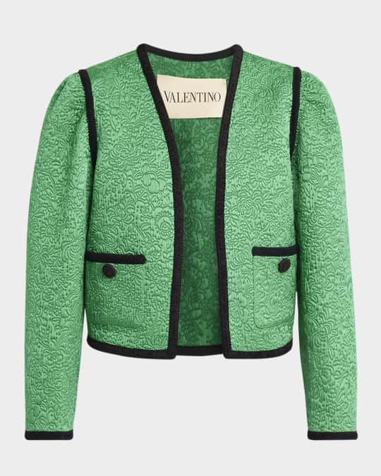 Valentino Garavani Floral Quilted Jacket | Neiman Marcus