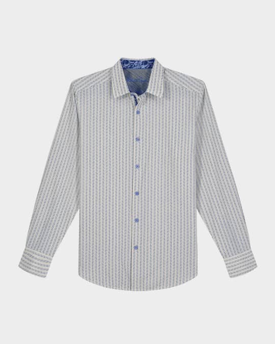 Robert Graham Men's Senegal Cotton and Linen Sport Shirt | Neiman Marcus
