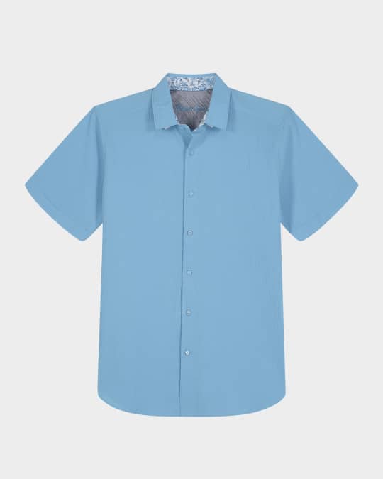Robert Graham Men's Thresher Seersucker Short-Sleeve Shirt | Neiman Marcus