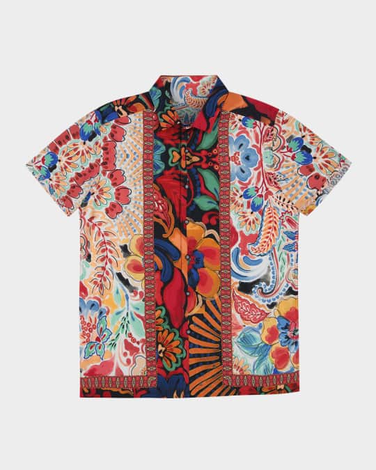 Robert Graham Men's Pescaia Short-Sleeve Shirt | Neiman Marcus
