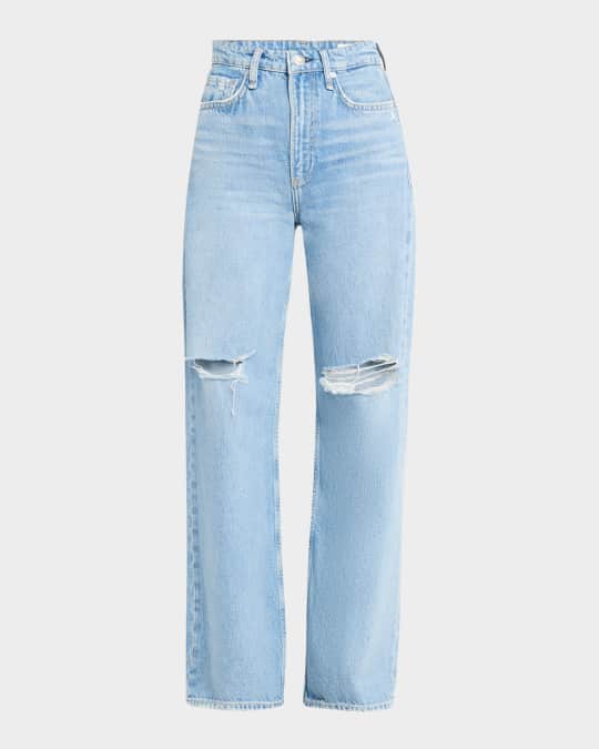 Rag & Bone Logan Mid-Rise Wide-Leg Jeans | Neiman Marcus