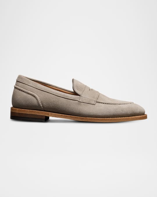 Allen Edmonds Men's Randolph 2.0 Suede Penny Loafers | Neiman Marcus