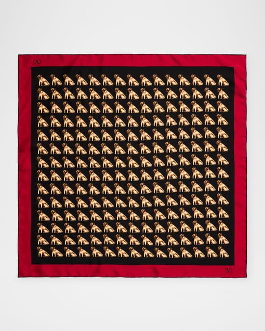 Valentino Garavani Petit Charles Silk Scarf | Neiman Marcus