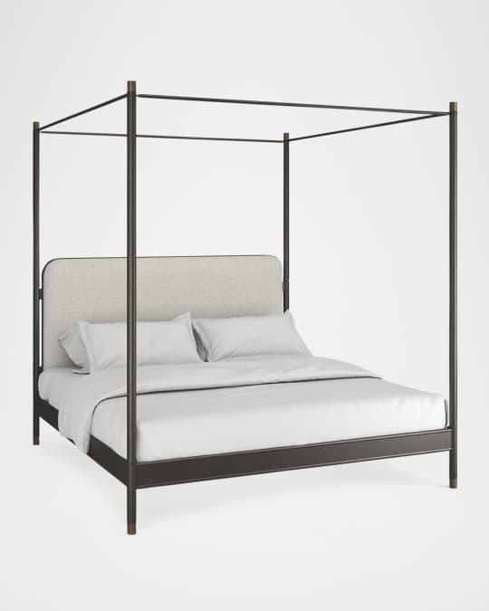 Caracole Campaign King Canopy Bed | Neiman Marcus