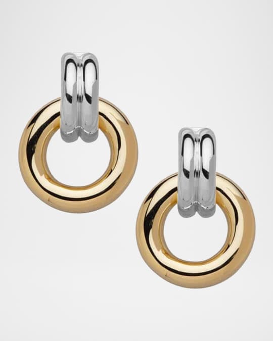 Jennifer Zeuner Gina Fluted Double Hoop Mini Earrings | Neiman Marcus