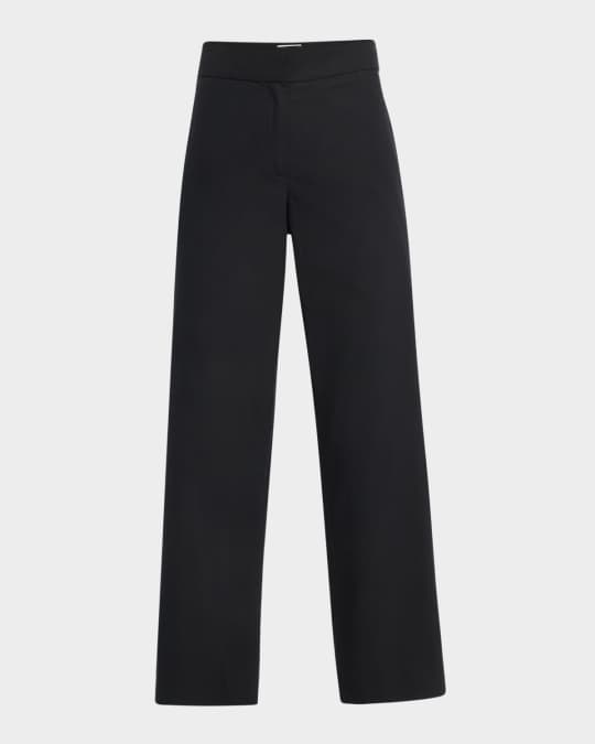 Nili Lotan Nohan Straight-Leg Ankle Cotton Pants | Neiman Marcus