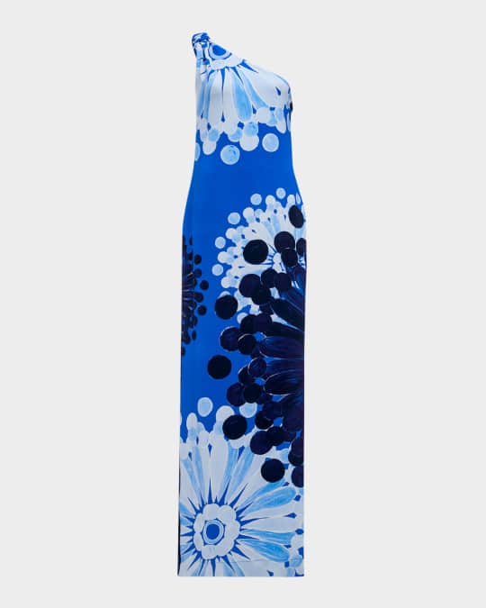THEMIS Z Nefeli One-Shoulder Silk Maxi Dress | Neiman Marcus