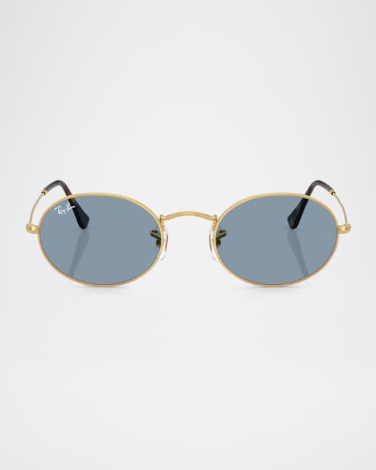 Ray-Ban Metal Oval Sunglasses | Neiman Marcus
