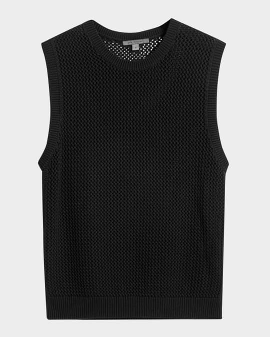 John Varvatos Men's Augusto Open Diamond Stitch Tank Top | Neiman Marcus